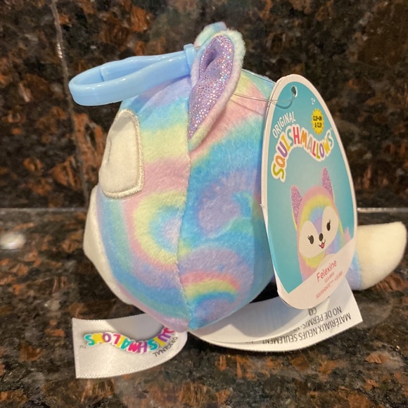 Squishmallows | Toys | Nwt Felexine The Tye Dye Fox Clip Squishmallows ...